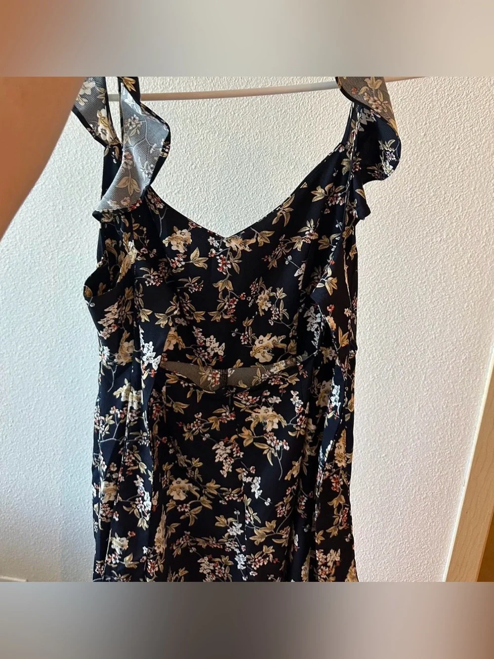 Pomelo | Pants & Jumpsuits | Pomelo Navy Floral Rufflestrap Jumpsuit W ...